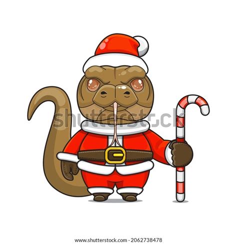 Cute Cute Comodo Dragon Mascot Holding Stock Vector Royalty Free 2062738478 Shutterstock