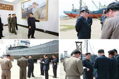 金正恩视察朝鲜新型潜水艇发射弹道导弹海口网