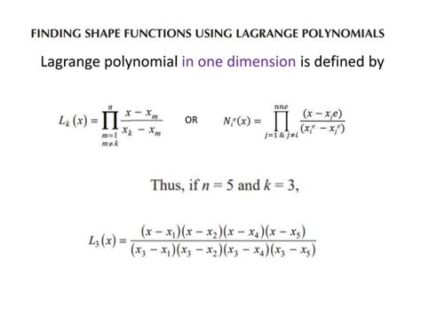 shape functions of 1d and 2 d rectangular elements pptx programming