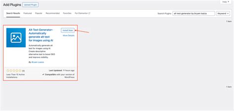 Alt Text Generator Wordpress Plugin