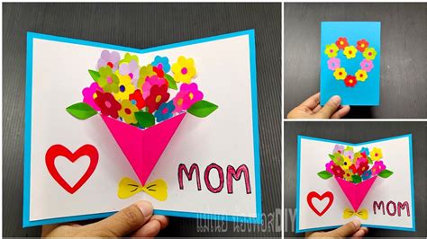 Diy Pop Up Card Mothers Day ทำการ์ดป๊อปอัพวันแม่แบบง่ายๆ แม่เนย น้องพอ