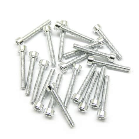 20pcs M3 Socket Head Cap Machine Screws 6063 Aluminum Multiple Length
