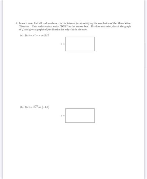 Solved In Each Case Find All Real Numbers C In The Chegg