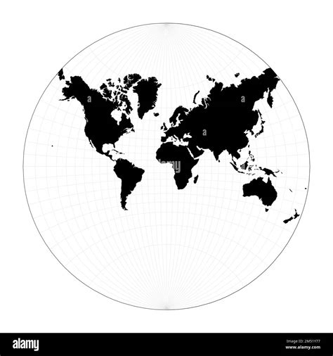 Carte De Lillustration Du Monde Projection Conformationnelle Lagrange