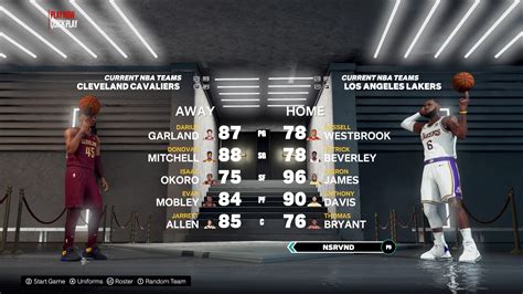 NBA 2K23 Revamped Looyh S Team And Uniform Selection Screen