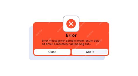 Premium Vector Error And Warning Messages App Interface Elements Flat