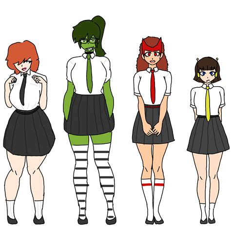Black Widow She Hulk Scarlet Witch And Wasp By Me Rmarvelnsfw