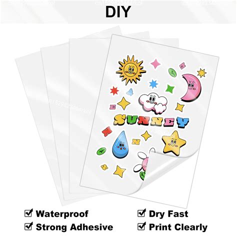 A4 Vinyl Self Adhesive Sticker Paper Waterproof Pvc Gloss For