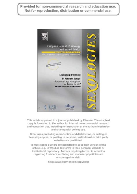 Pdf Evaluating Treatment Methods Of Sexual Problems Between The