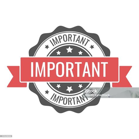 Important Stamp Seal Vector Badge Icon Template Illustration Isolated