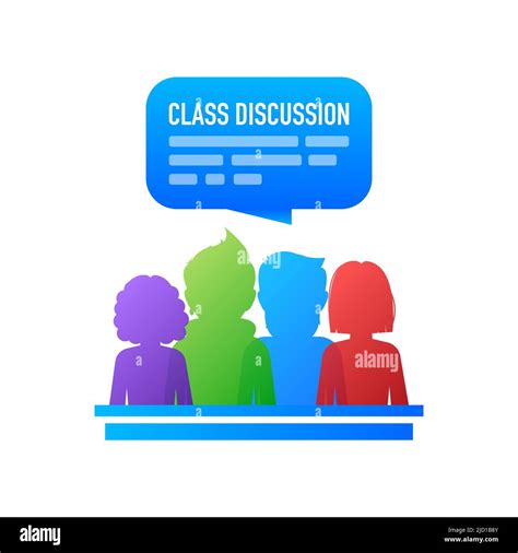 Icon With Class Discussion Computer Technology Isometric Illustration
