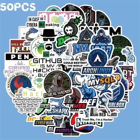 Artsy Home 25 50 Pcs Hacker Programming Stickers For Laptops Cellphone Guitar Np