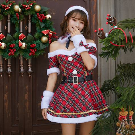 【楽天市場】サンタ コスプレ サンタコス クリスマス サンタクロース コスチューム 衣装 5点セット セックシー 大人 かわいい チェック柄