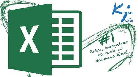 Créer enregistrer et ouvrir un fichier Excel 1 YouTube