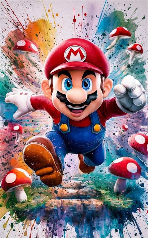 High Quality Digital Print Of Mario From Super Mario Brothers Perfect