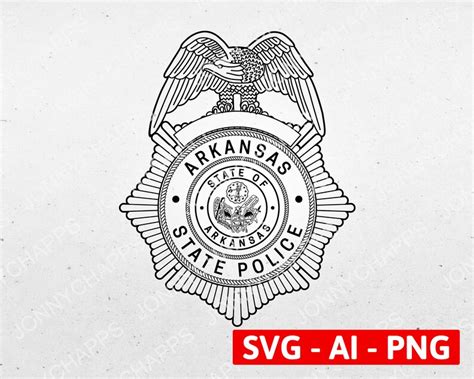 Arkansas State Police Badge AR Trooper Highway Patrol Seal Etsy