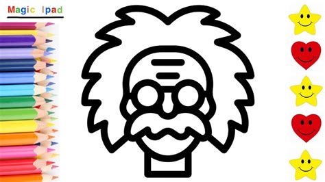 Como Dibujar A Einstein Dibujos Para Niños 💓⭐ How To Draw Einstein