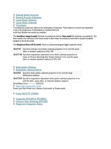 material model overview pdf viscoelasticity elasticity physics