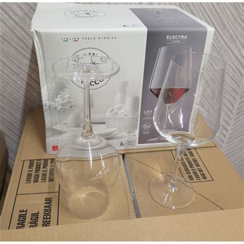 Qty 104 Bormioli Rocco Electra Wine Glasses New In Box