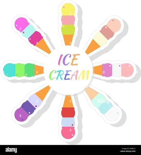 Ice Creams Collection Vector Illustration Stock Vector Image And Art Alamy