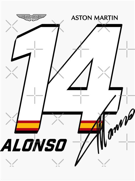 Fernando Alonso 14 Sticker For Sale By FinnickArrow Redbubble