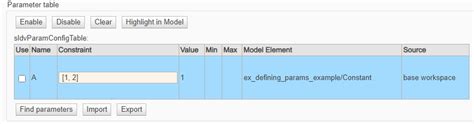 Specify Parameter Configuration For Full Coverage MATLAB Simulink