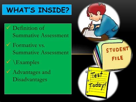 Summative Assessment Advantages Vs Disadvantages Pptx Educational Assessment Education