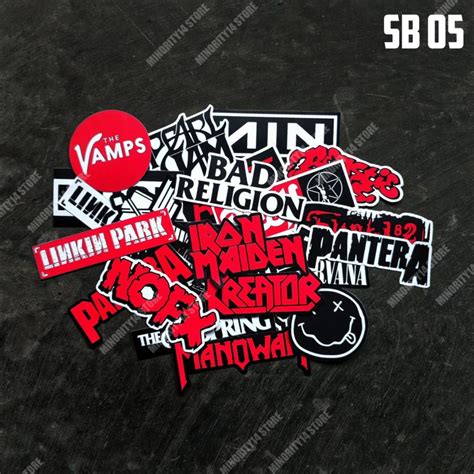 Jual Stiker Pack Stiker Brand Stiker Band Musik Punk Rock Metal Oldskool Koper Laptop Helm
