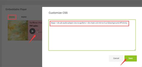 Customizing Embeddable Player With Css Codes Podbean Support