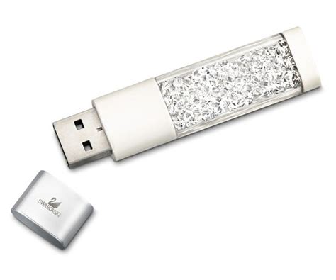 USB Crystalline Memory Stick White Accessories Memory Stick Tech Gifts Usb Keys