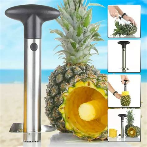 Fruit Pineapple Corer Slicer Peeler Cutter Stainless Kitchen Easy Tool
