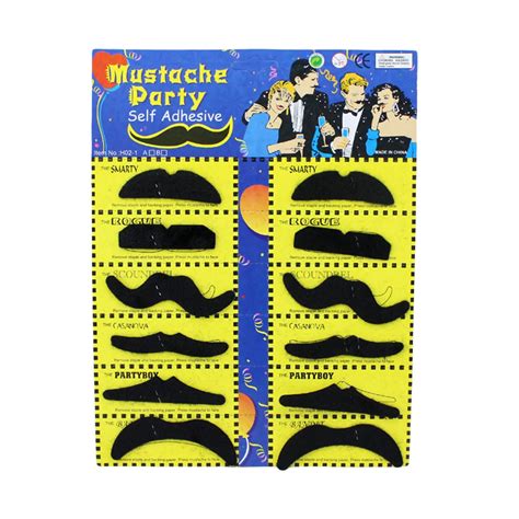 New 12pcs Funny Stylish Costume Party Fake Beard Mustache Party