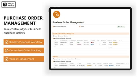 Purchase Order Management Notion Template