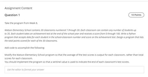 Solved Assignment Content Question 1 10 Points Take The