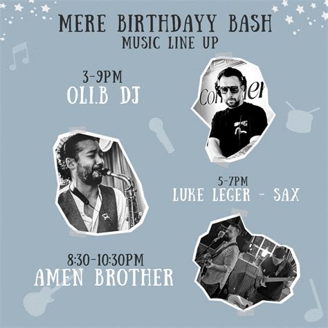 The Mere Inn 🎶🤟 Mere Birthday Bash Music Line Up 🤟 🎶