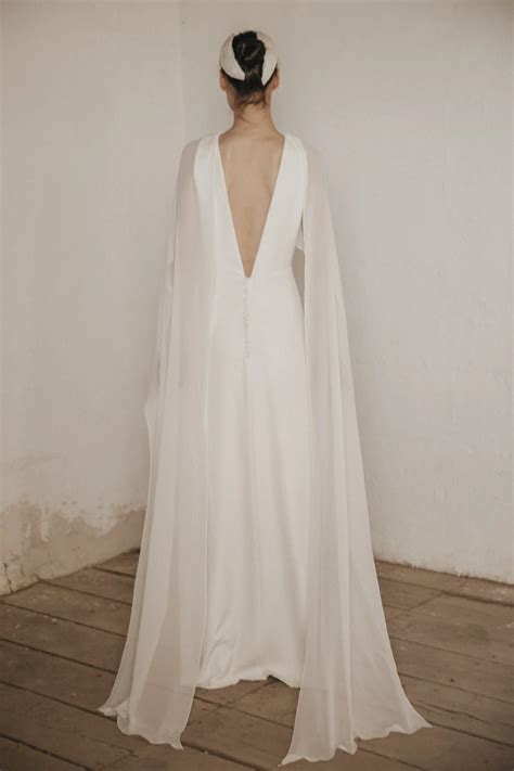 Soft Satin A Line Wedding Dresses Side Split With Button Dw894 Tanya