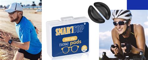 Smarttop Eyeglass Nose Pads 20 Pairs Air Bag Soft Silicone Anti Slip Adhesive Nose
