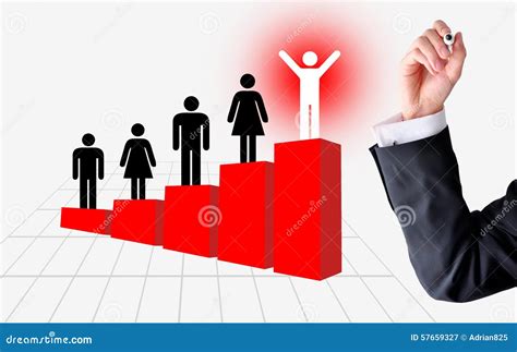 Employee Evaluation Or Human Resources Benchmarking Stock Illustration