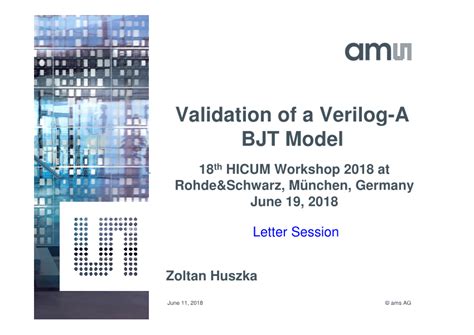 Pdf Validation Of A Verilog A Bjt Model Validation Of A Verilog A Bjt