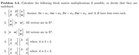 solved problem 5 3 ﻿calculate the following block matrix