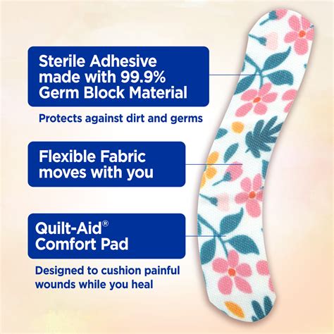 Band Aid Brand Flexible Fabric Bandages Wildflower Assorted 30 Ct