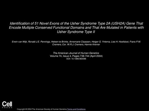 Identification Of 51 Novel Exons Of The Usher Syndrome Type 2a Ush2a
