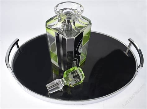 Antiques Atlas Art Deco Czech Glass Whisky Decanter Set As036a1669