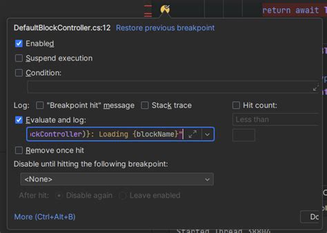 Breakpoint Evaluation And Logging In Rider Dariusz Woźniak Blog