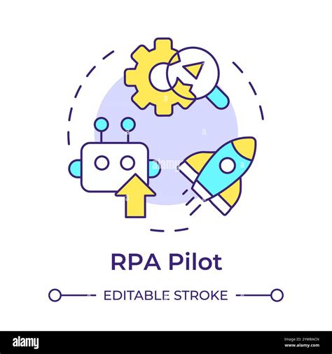 RPA Pilot Multi Color Concept Icon Stock Vector Image Art Alamy