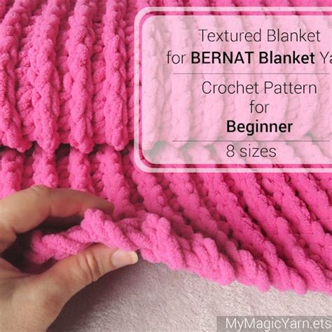 Crochet Pattern For Beginner Bernat Blanket Extra Yarn Etsy
