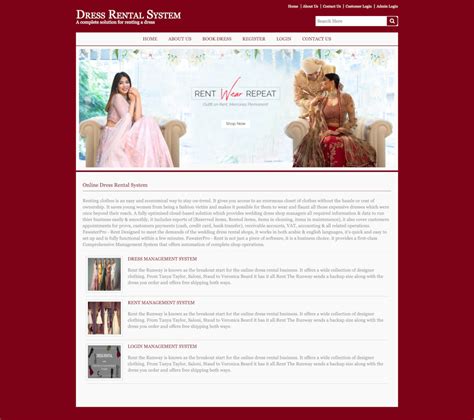 Java Jsp And Mysql Project On Dress Rental System