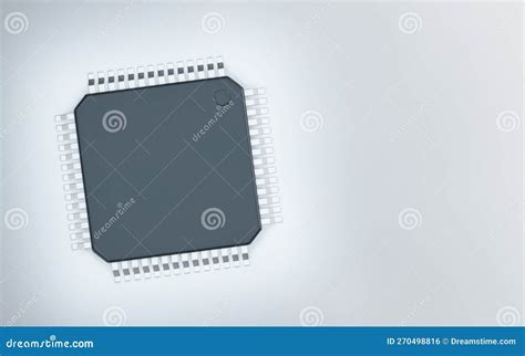 D Render Of Microchip Or Semiconductor Chip For Computing Stock Illustration Illustration Of