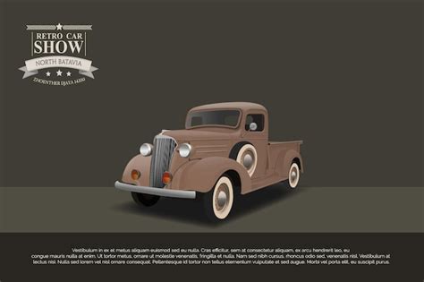 Premium Vector Classic Truck Vector