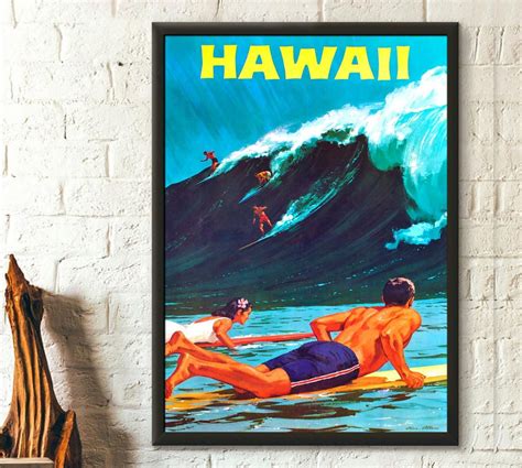 Hawaii Travel Print 1958 Vintage Travel Hawaii Hawaii Print Travel